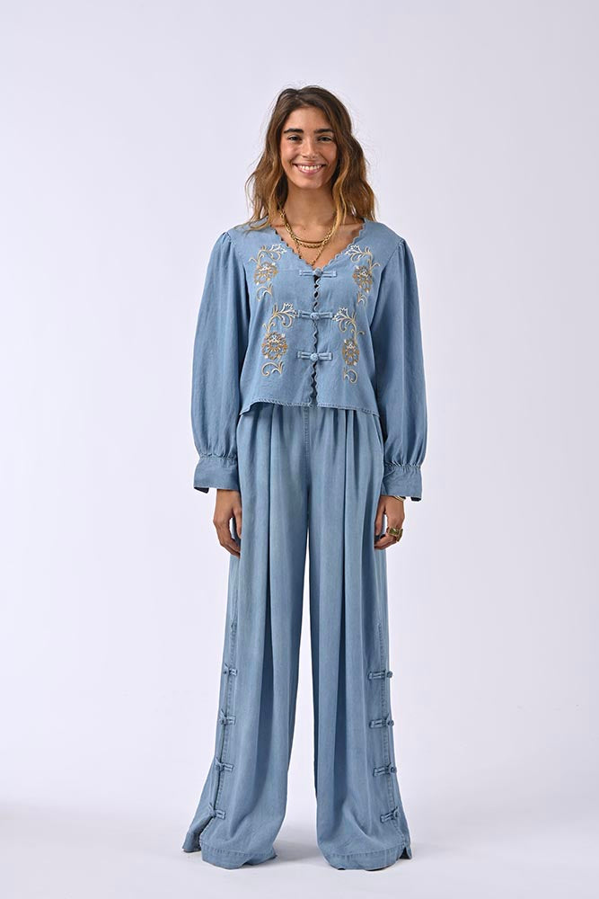 Chemise Sophinia Bleu – Adore Paris
